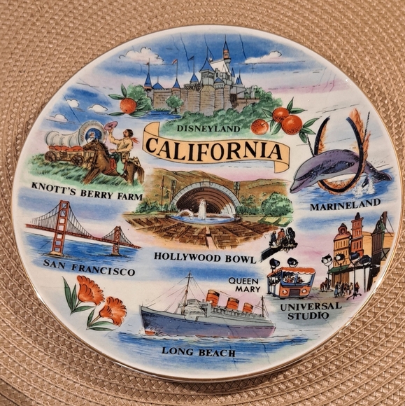 Accents | California Plate Disneyland Marineland Hollywood Bowl ...